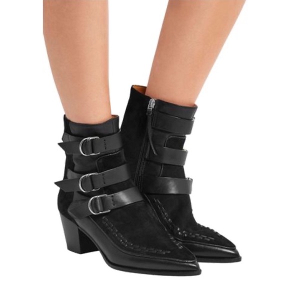 Isabel Marant | Shoes | Isabel Marant Leather Suede Dickey Mods Biker ...